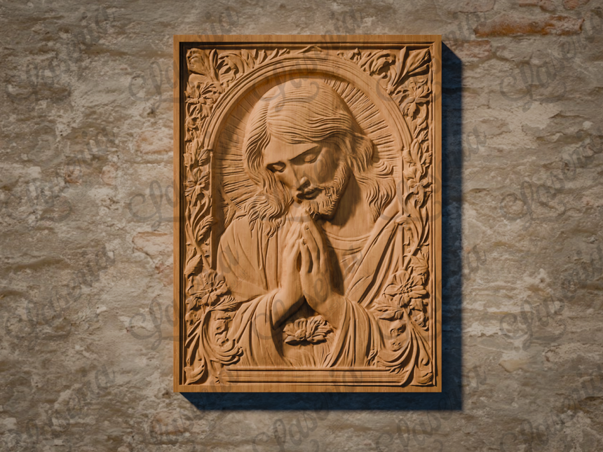 3D STL File of Praying Jesus for CNC Router and 3D Printing | Detailed ...