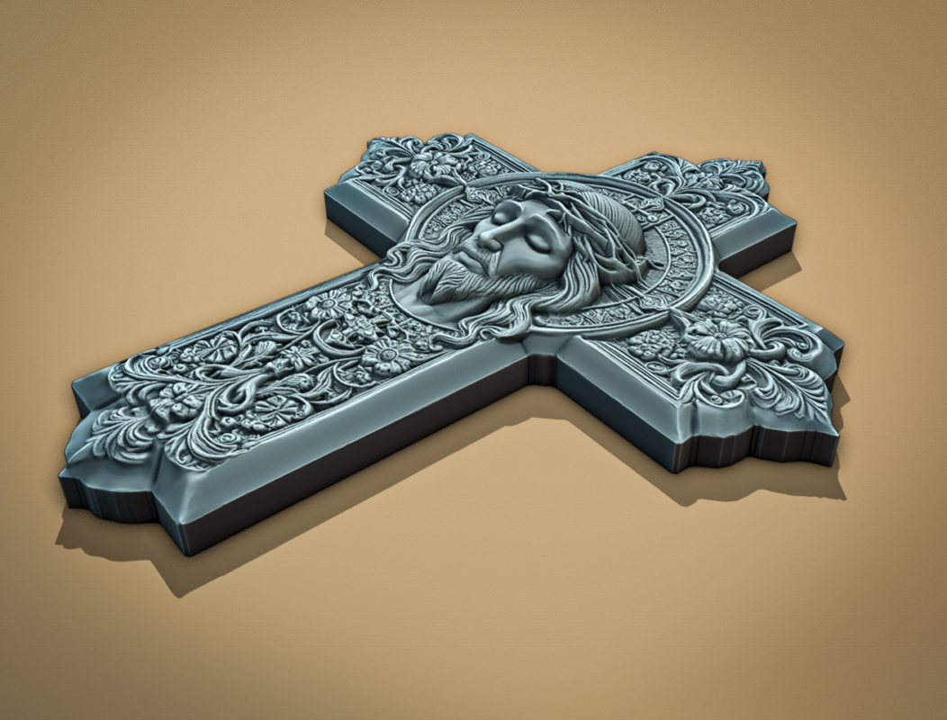 3D STL Digital File Jesus Christ Cross Relief | CNC Router Engraving ...